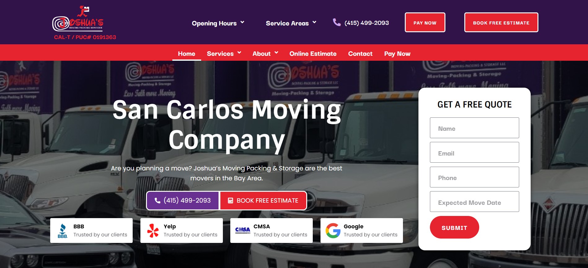 Top 10 Moving Company Landing Page Examples 2024